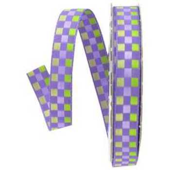 3/8" Purple Checkered Ribbon | Hobby Lobby | 603910